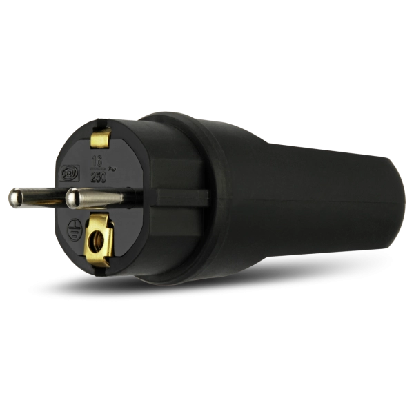 Schutzkontakt-Stecker, Gummi